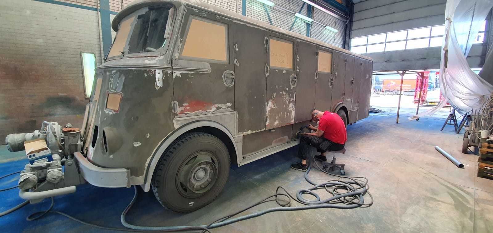 Museum Bescherming Bevolking - Herstelwerkzaamheden DAF BW 150